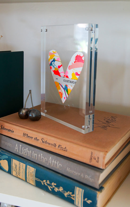 Mixed Media Hearts in Acrylic Frames – Bridget Edwards Studio