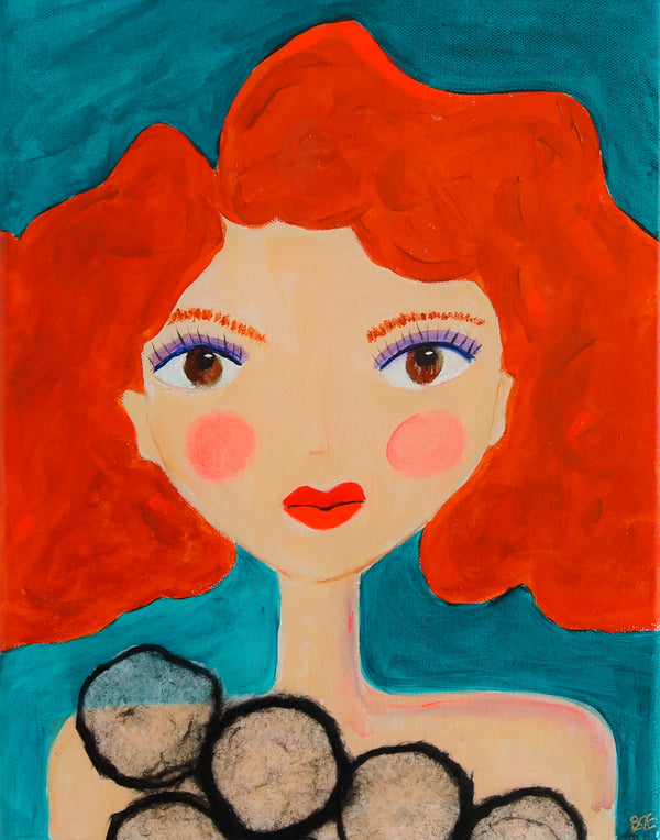 Bernadette - Original Mixed Media on Canvas – Bridget Edwards Studio
